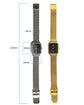 RUMTTON Black Mother of pearl women's Mesh band watch Silver