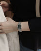 RUMTTON Black Mother of pearl women's Mesh band watch Silver