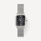 RUMTTON Black Mother of pearl women's Mesh band watch Silver