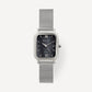 RUMTTON Black Mother of pearl women's Mesh band watch Silver
